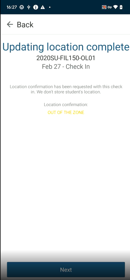 Location Confirmation – Qwickly