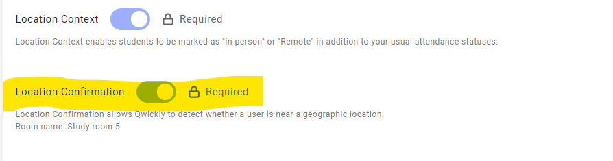 Location Confirmation – Qwickly